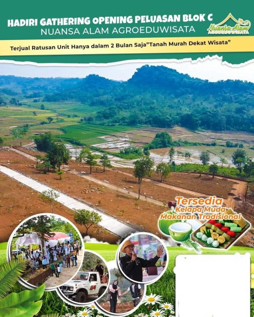 Di jual murah banget tanah kavling wisata Nuansa Alam Agroeduwisata Di jual murah banget tanah kavling wisata Nuansa Alam Agroeduwisata